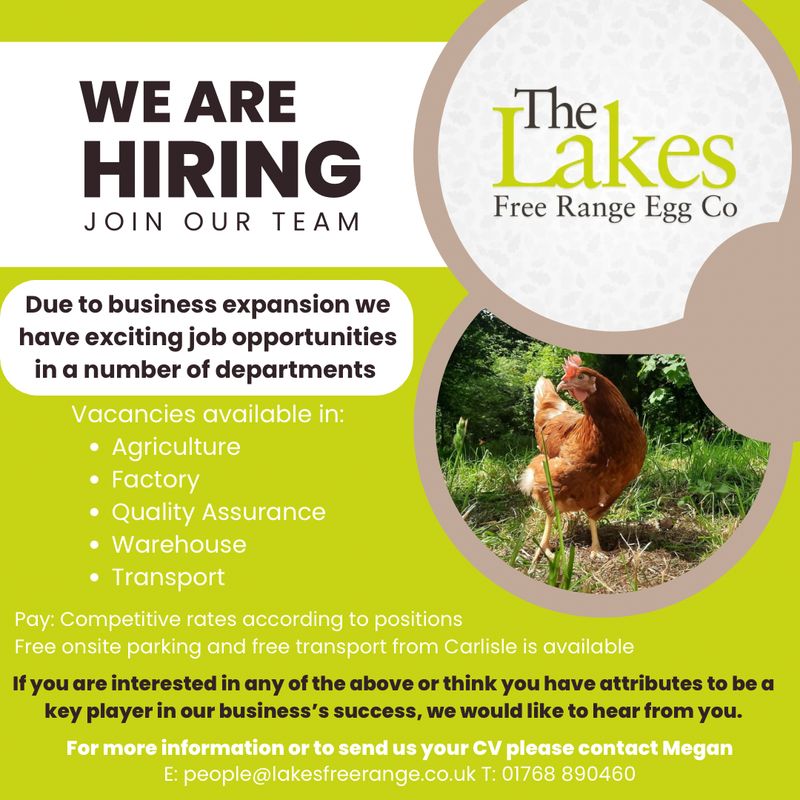 The Lakes Free Range Egg Company Careers - The Lakes Free Range Egg Company